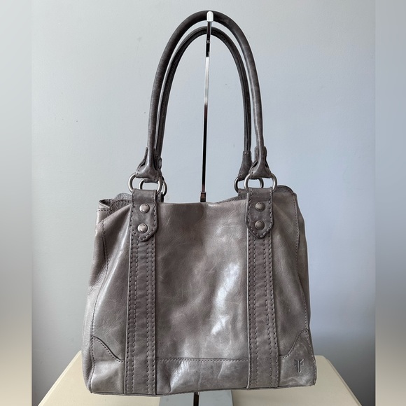 Frye | Bags | Frye Melissa Ice Gray Pullup Leather Tote | Poshmark